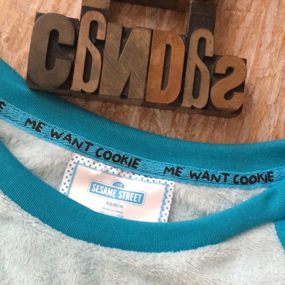 Sesame Street | Tops | Sesame Street Cookie Monster Sleepwear Shirt ...